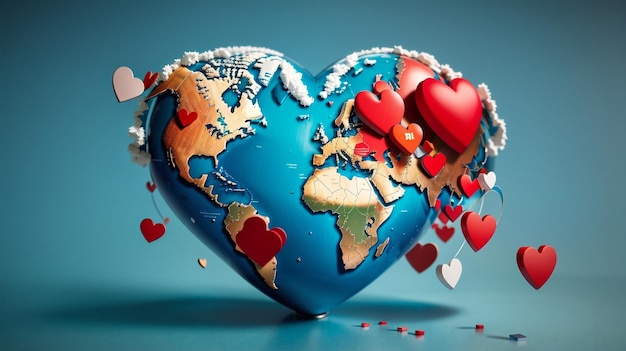 Premium AI Image | Uniting for a Stronger World on World Heart Day Premium AI Image | Uniting for a Stronger World on World Heart Day