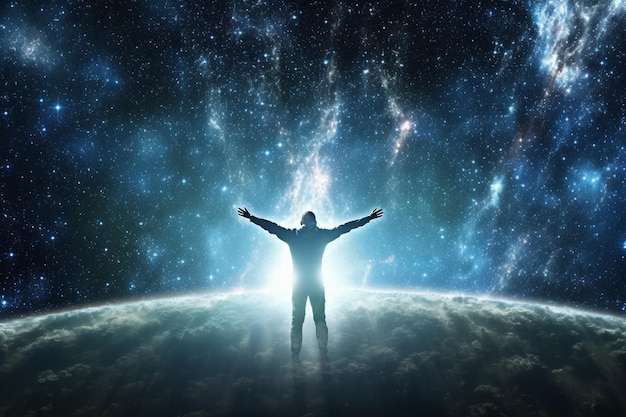 Premium AI Image | Unleashing the human spirit to reach for the stars ... Premium AI Image | Unleashing the human spirit to reach for the stars ...