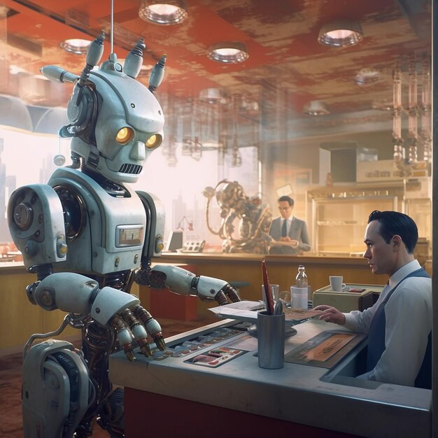 Premium AI Image | Unlocking the Future The Language of Robot Communication Premium AI Image | Unlocking the Future The Language of Robot Communication