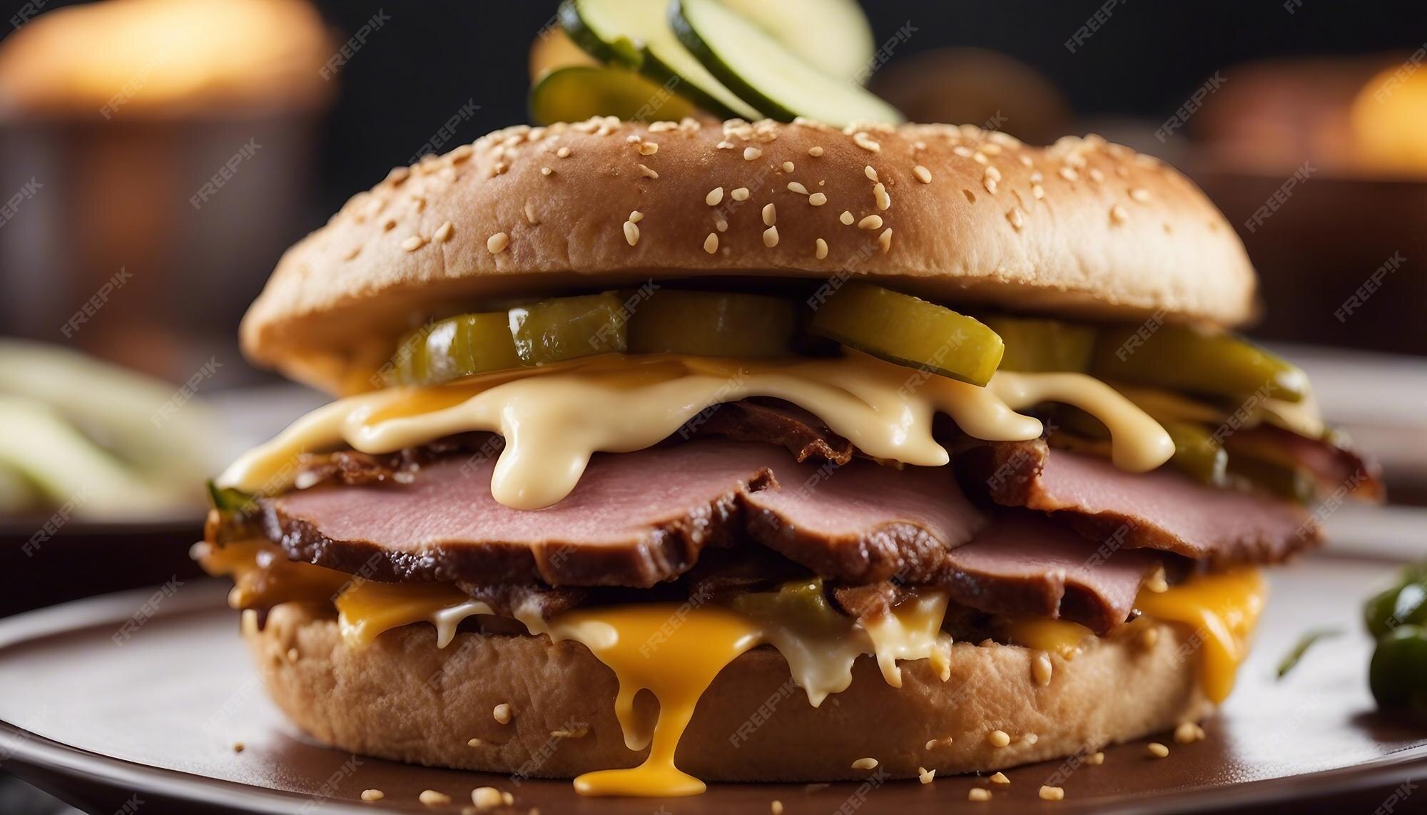 Premium AI Image | Unveiling the Allure of a Smoked Roast Beef Sandwich Premium AI Image | Unveiling the Allure of a Smoked Roast Beef Sandwich