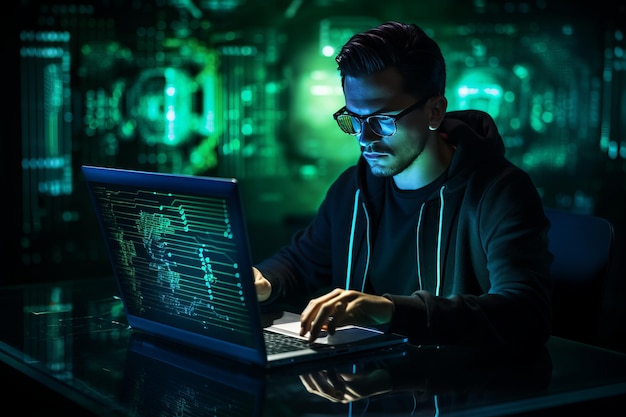 Premium Photo Unveiling The Covert World Of A Programmer Hacker Unleashing Algorithm Source 