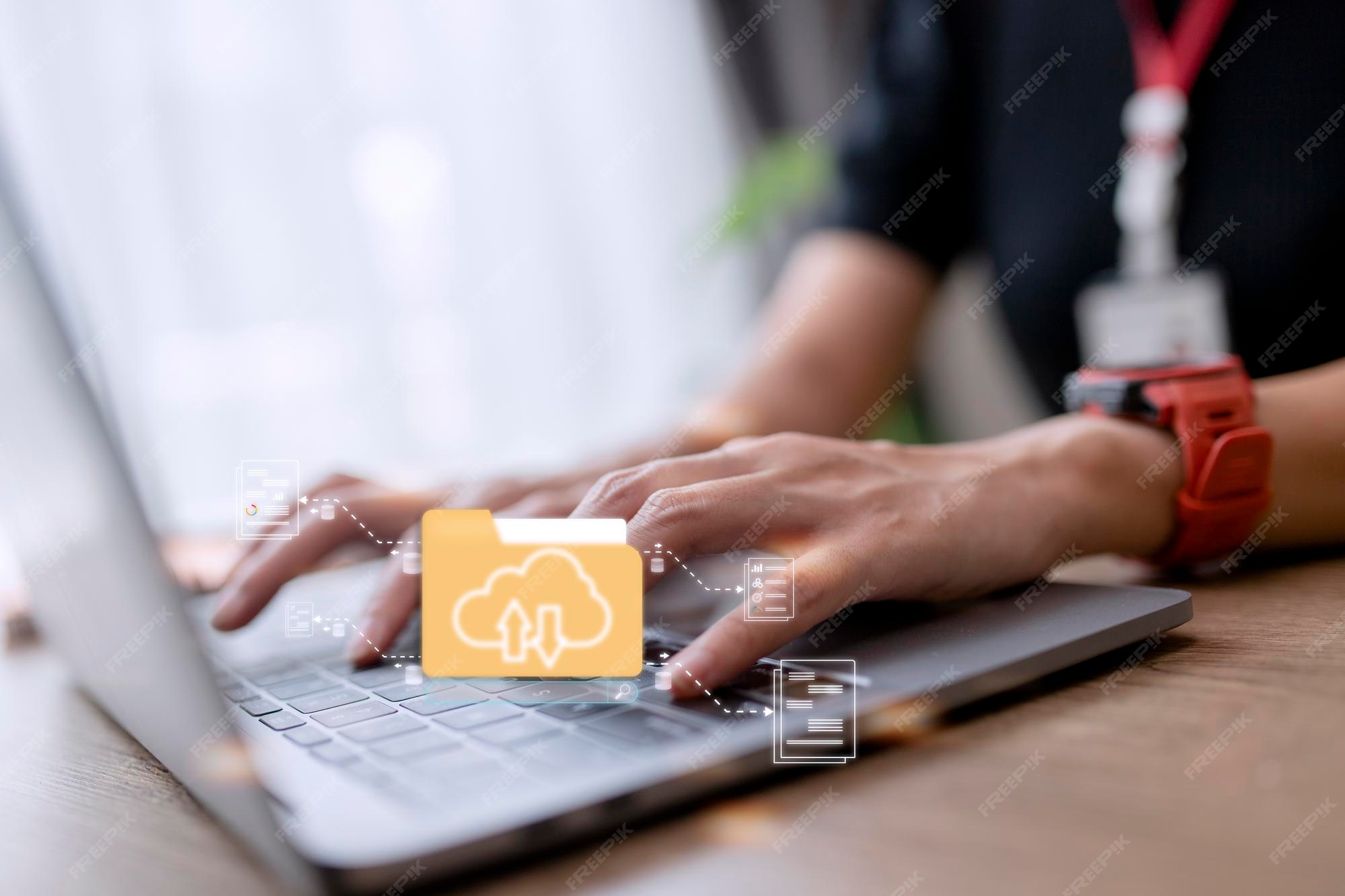 Premium Photo | Uploading documents from folder open file folder with ...