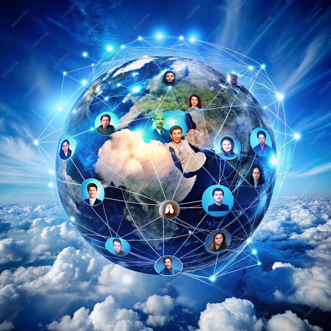 Upside Down Image Global Communication Structure Networking And Data Connection Cloud Computing