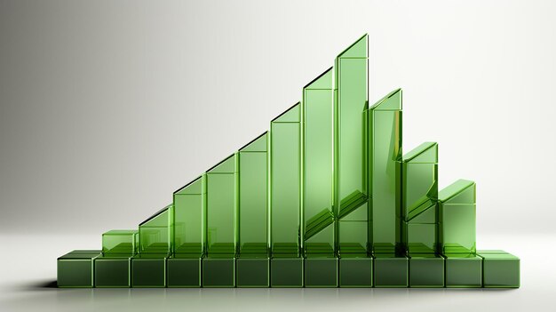 Premium Photo | Upward Trending Graph White Background Premium Photo | Upward Trending Graph White Background