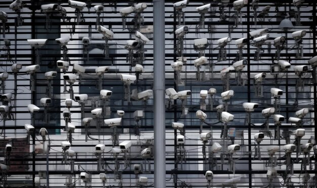 Premium AI Image | Urban area monitored by multiple security cameras ... Premium AI Image | Urban area monitored by multiple security cameras ...
