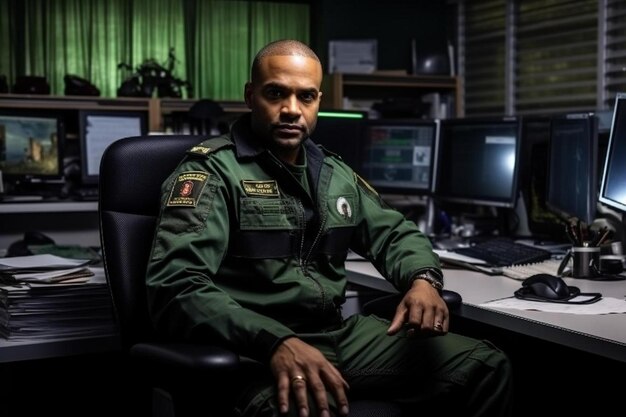 Premium AI Image | us army male african american officer in uniform ... Premium AI Image | us army male african american officer in uniform ...