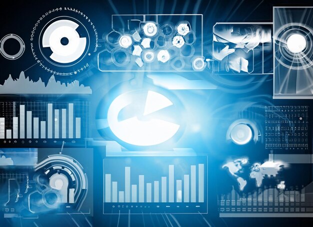 Premium AI Image | use of technology in different fields blue Premium AI Image | use of technology in different fields blue