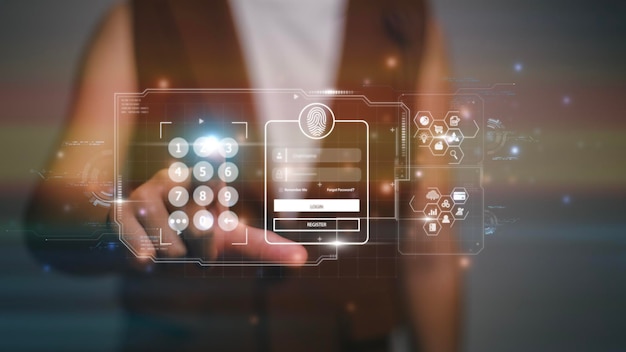 Premium Photo | User authentication system with username and password cybersecurity concept ...