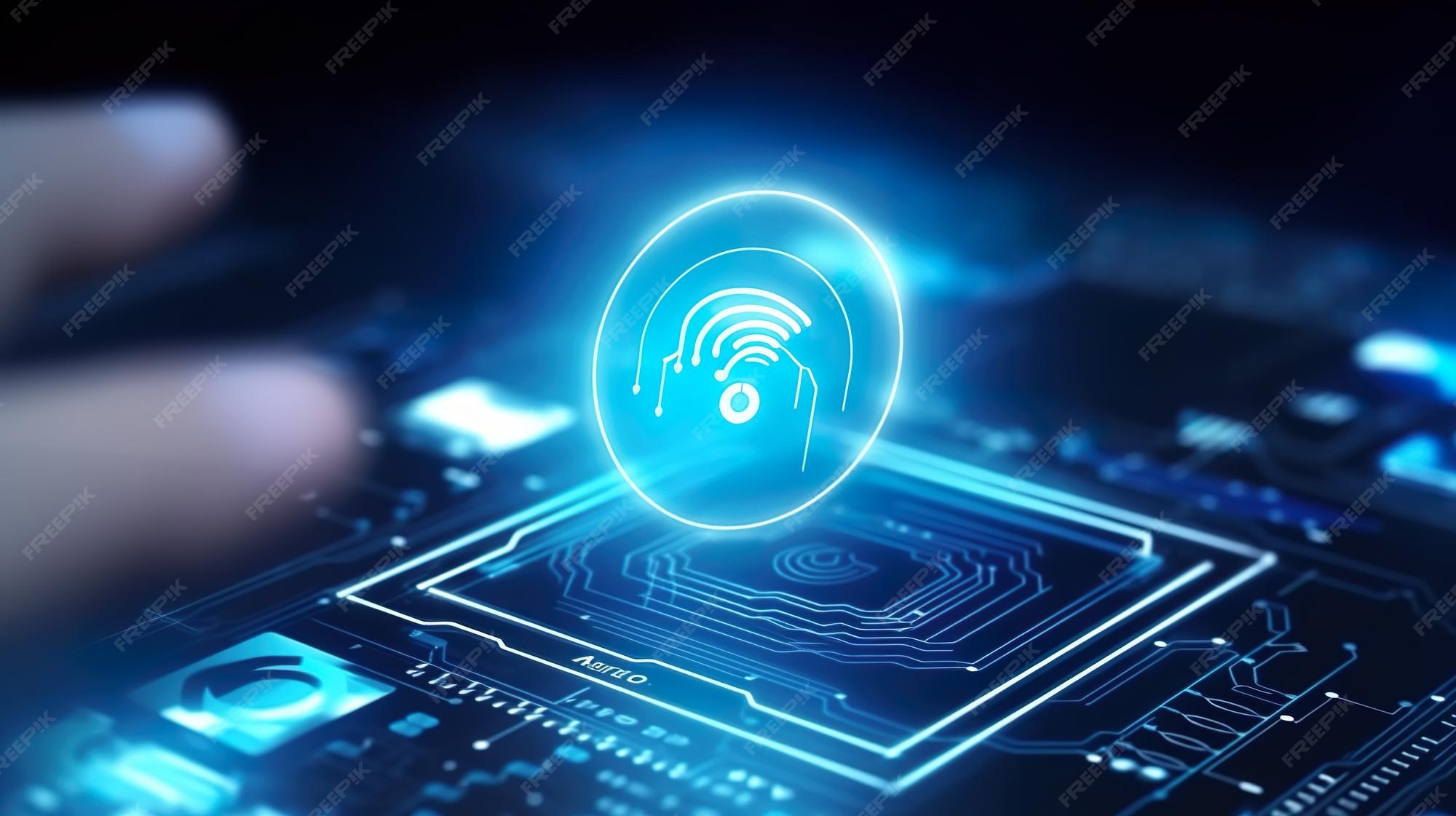 Premium AI Image | User authentication system with on virtual screen ...