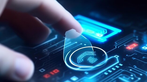 Premium AI Image | User authentication system with on virtual screen ...