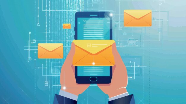 User setting up encrypted email on a mobile device | Premium AI ... User setting up encrypted email on a mobile device | Premium AI ...