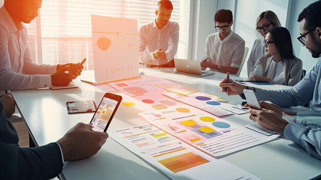 Premium AI Image | UXUI designers prototyping a mobile app Peach and ... Premium AI Image | UXUI designers prototyping a mobile app Peach and ...