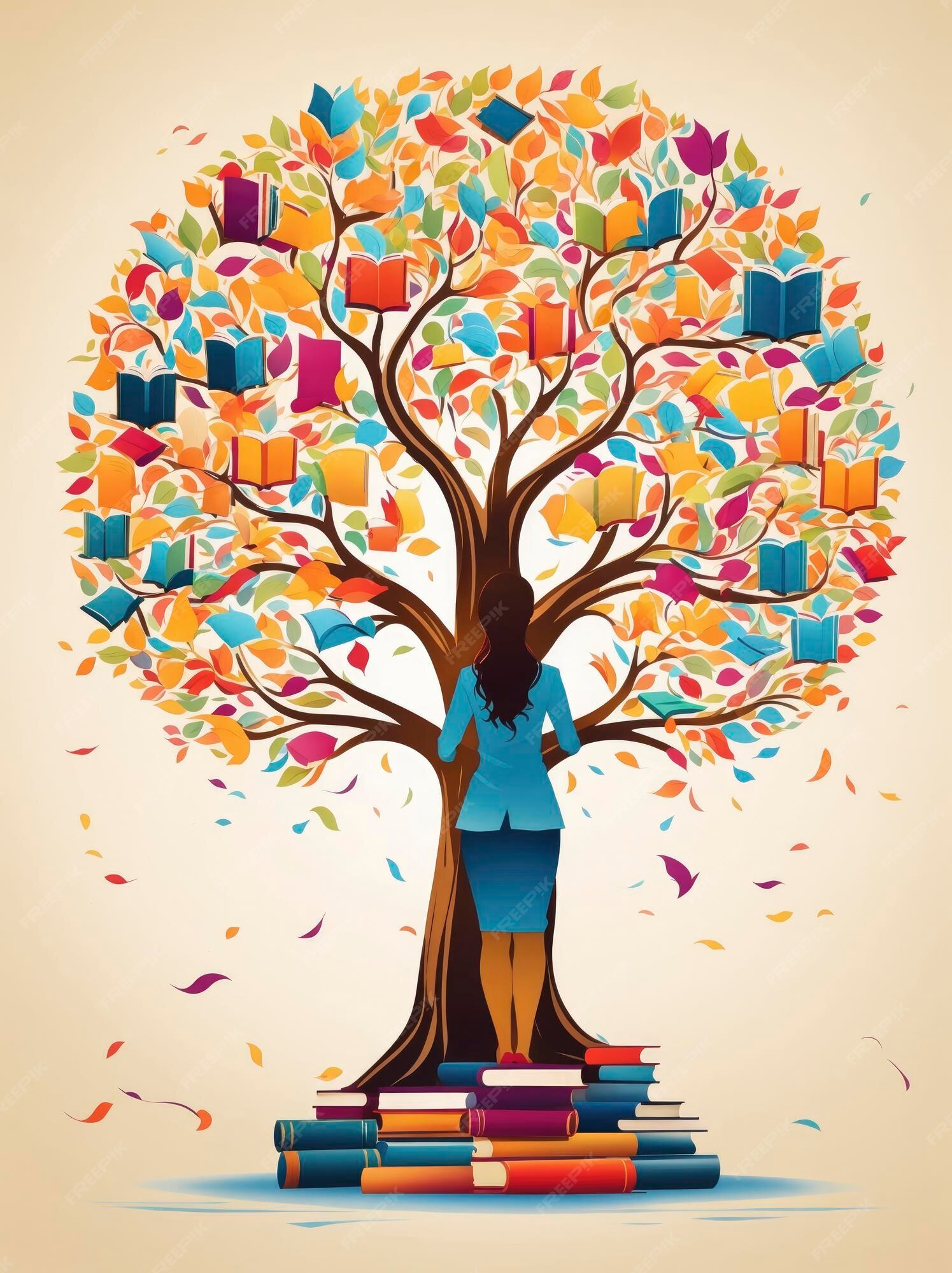 Premium AI Image | Vector Artwork Nurturing the Blooms of Knowledge Premium AI Image | Vector Artwork Nurturing the Blooms of Knowledge