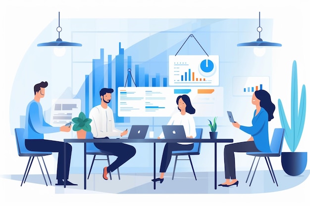 Premium AI Image | vector colleagues working together on project Premium AI Image | vector colleagues working together on project