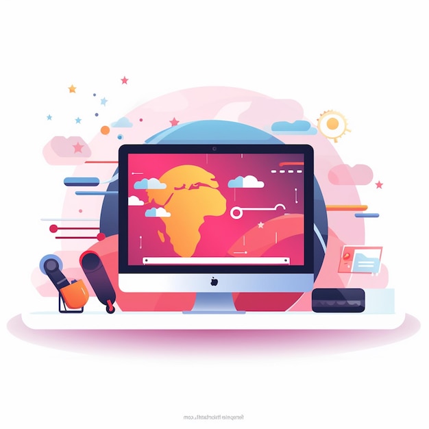 Premium Photo Vector Illustration Computer Technology Design Icon