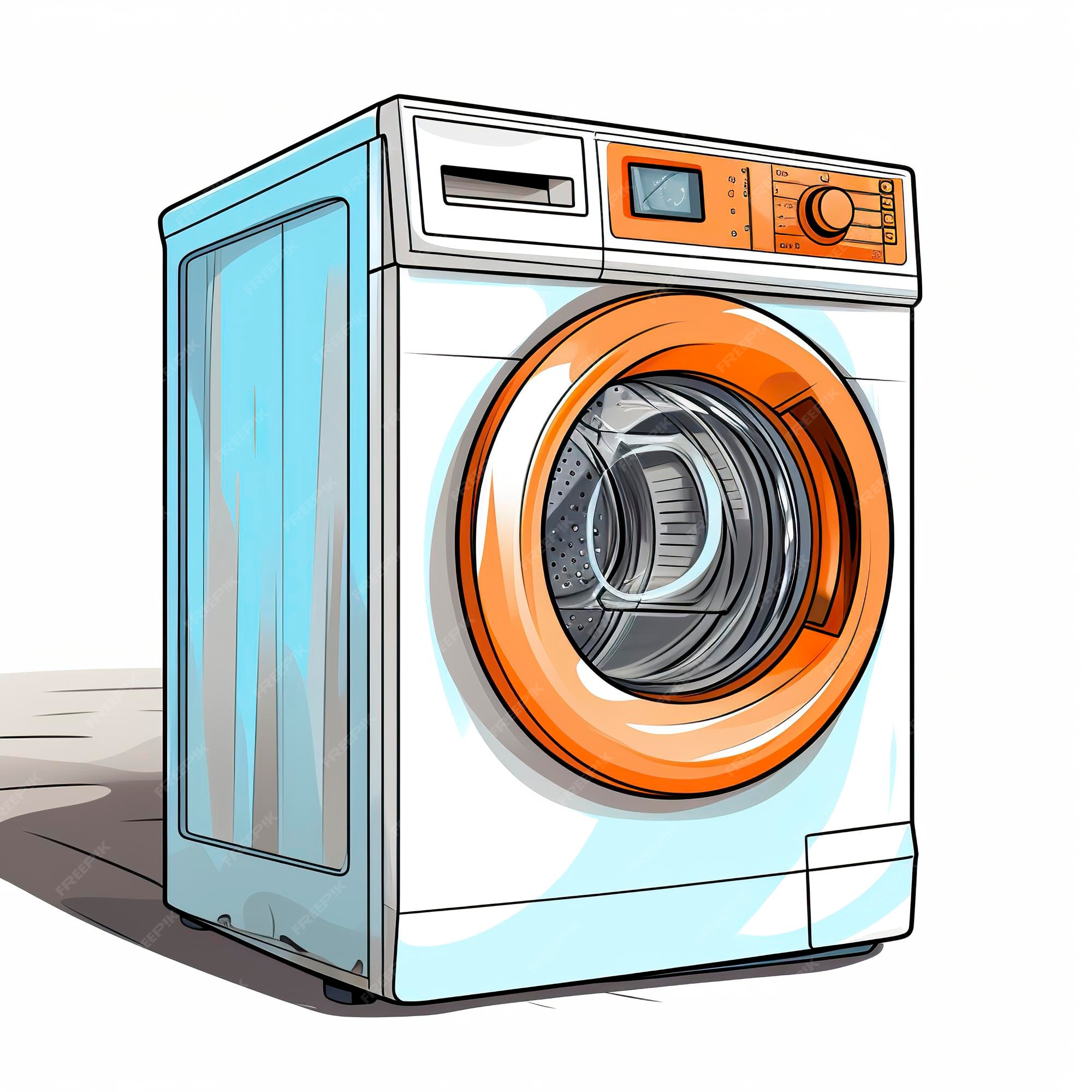 Premium Ai Image Vector Illustration Of Washing Machine In Kawaii Anime Style Cartoon