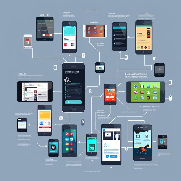 Vector infographic comparing different smartphone operating systems ... Vector infographic comparing different smartphone operating systems ...