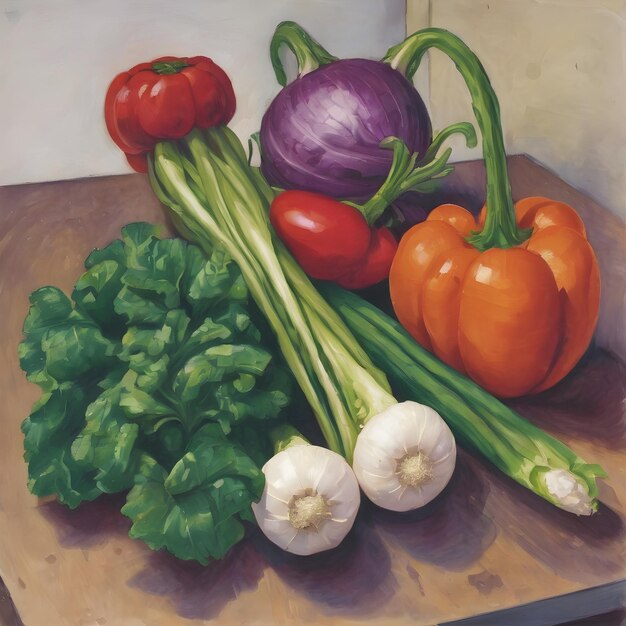 Premium Photo Vegetable Realistic Background Very Cool