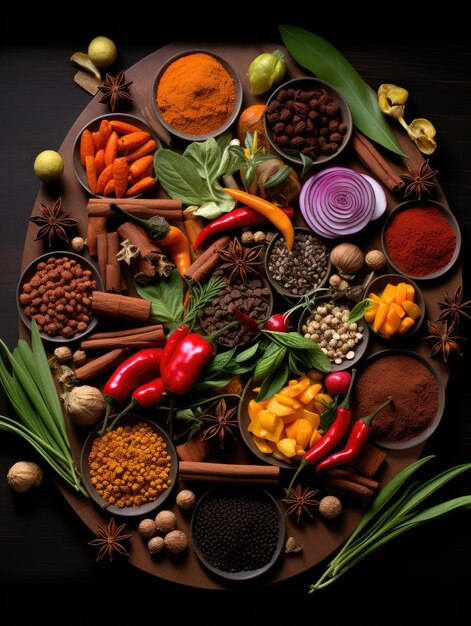 Premium Photo | Vibrant assortment of Indonesian spices Premium Photo | Vibrant assortment of Indonesian spices