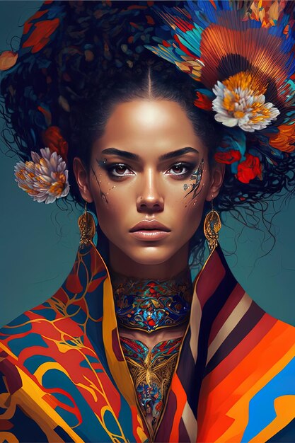 Premium AI Image | Vibrant Brazilian Fashion Captivating Digital Art Premium AI Image | Vibrant Brazilian Fashion Captivating Digital Art