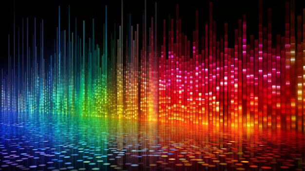 Premium Photo | Vibrant and colorful data code wallpaper featuring ...