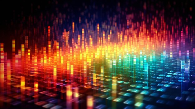 Premium Photo | Vibrant and colorful data code wallpaper featuring ...