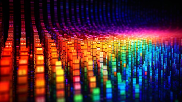 Premium Photo | Vibrant and colorful data code wallpaper featuring ...