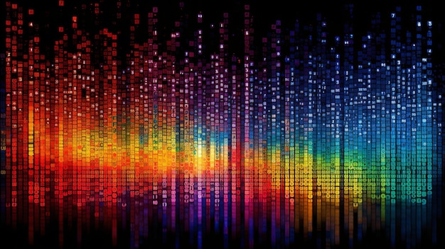 Premium Photo | Vibrant and colorful data code wallpaper featuring ...