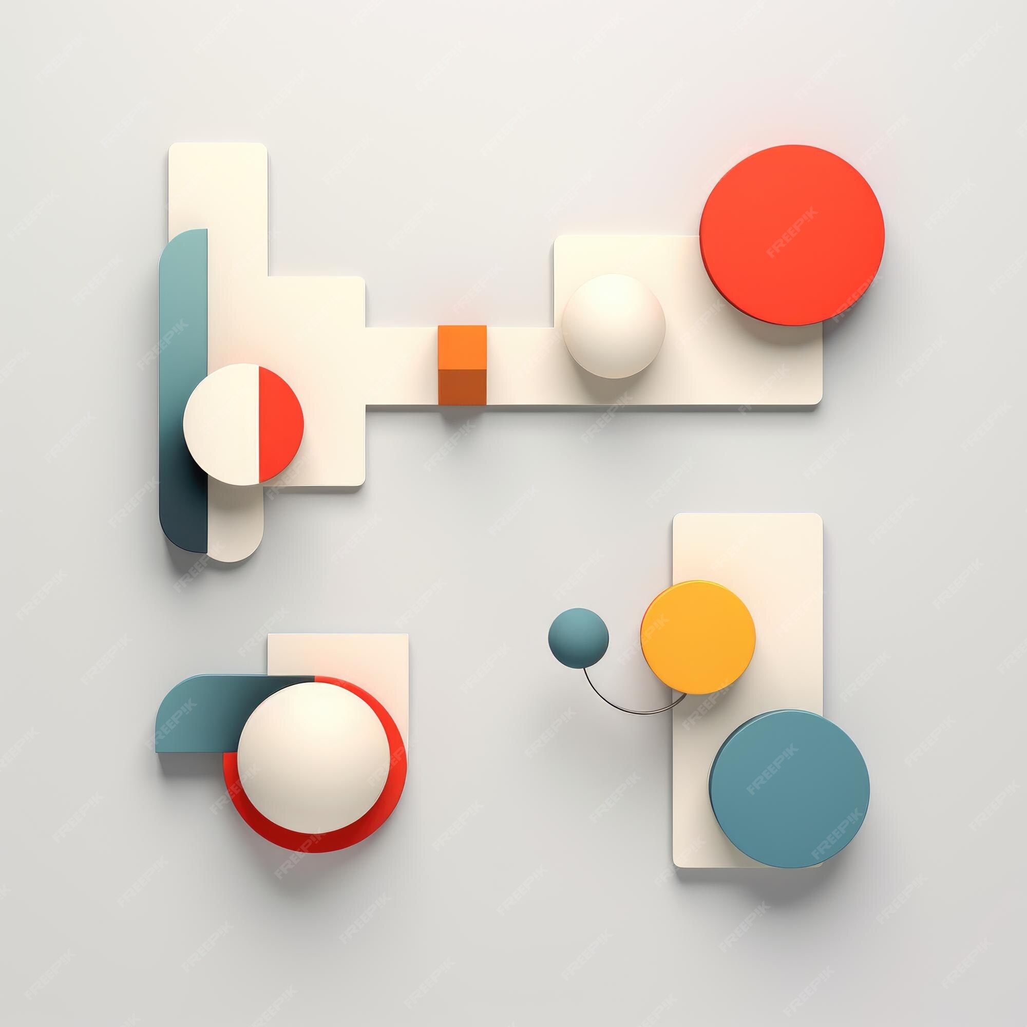 Premium AI Image | Vibrant Flat Procedural Shapes Popping on a White ... Premium AI Image | Vibrant Flat Procedural Shapes Popping on a White ...