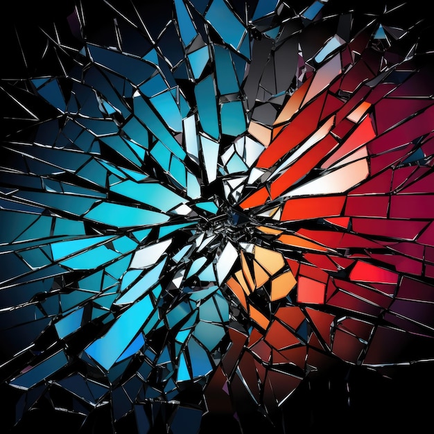 Premium AI Image | Vibrant Fragmentation Exploring Shattered Glass with ... Premium AI Image | Vibrant Fragmentation Exploring Shattered Glass with ...