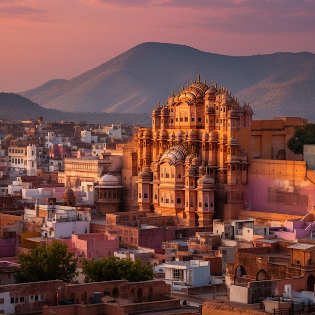 Premium AI Image | Vibrant Jaipur A Fusion of Tradition and Modernity Premium AI Image | Vibrant Jaipur A Fusion of Tradition and Modernity