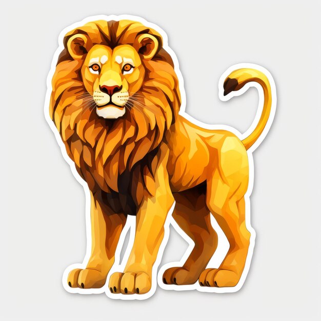 Premium Photo | Vibrant Lion Sticker Vector Illustration Creative ... Premium Photo | Vibrant Lion Sticker Vector Illustration Creative ...