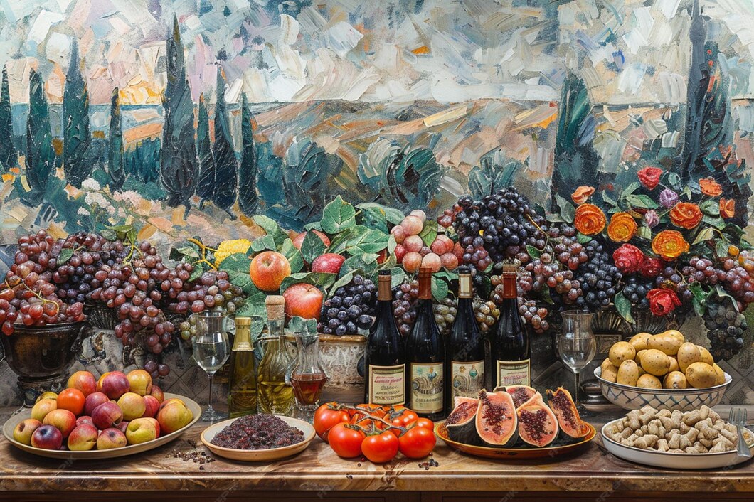 Premium Photo A Vibrant Scene Depicting The Preparation Of Kosher For Passover Foods