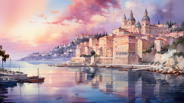 Premium AI Image | vibrant_watercolor_painting_capturing Premium AI Image | vibrant_watercolor_painting_capturing