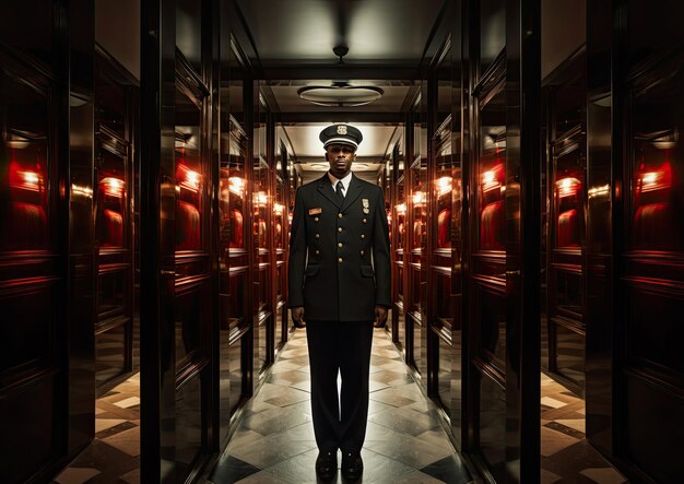 Premium Photo | A video artinspired image of a doorman captured in a ... Premium Photo | A video artinspired image of a doorman captured in a ...