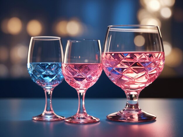 Premium Ai Image View Of Cocktail Mix In Glass With Abstract Neofuturistic Set