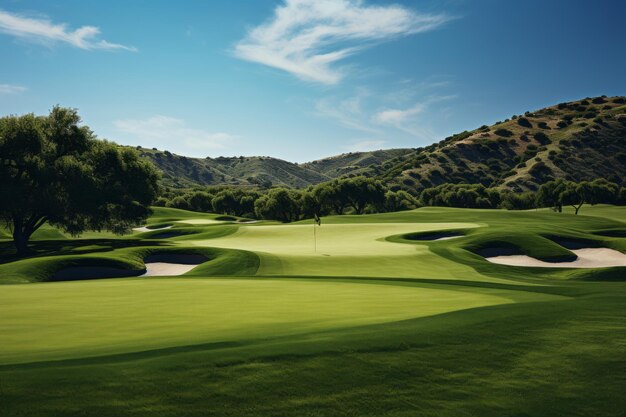 Premium AI Image | view of the golf course Generative AI Premium AI Image | view of the golf course Generative AI