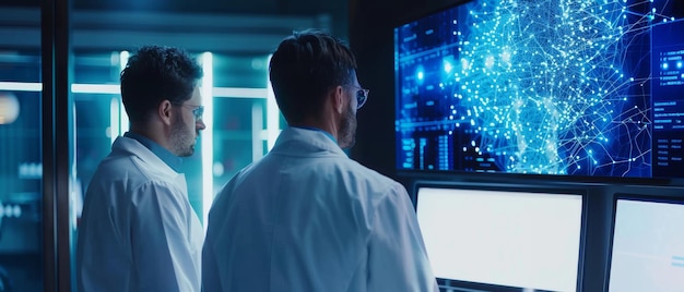 Premium Photo | View of a male computer engineer creating neural ...