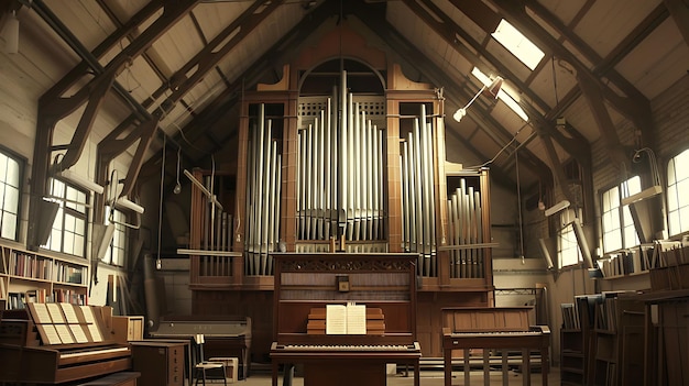 Vintage Pipe Organ in an Old Church with Light Shining Through the ... Vintage Pipe Organ in an Old Church with Light Shining Through the ...