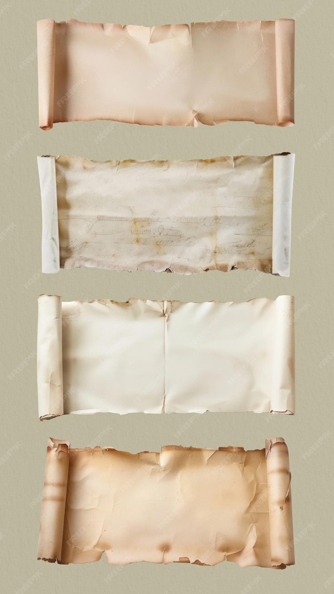 Premium Photo | Vintage scroll paper element set Premium Photo | Vintage scroll paper element set