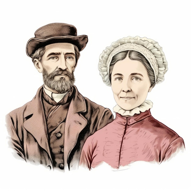 Premium Photo | Vintage Victorian Couple Illustration Colorized ... Premium Photo | Vintage Victorian Couple Illustration Colorized ...