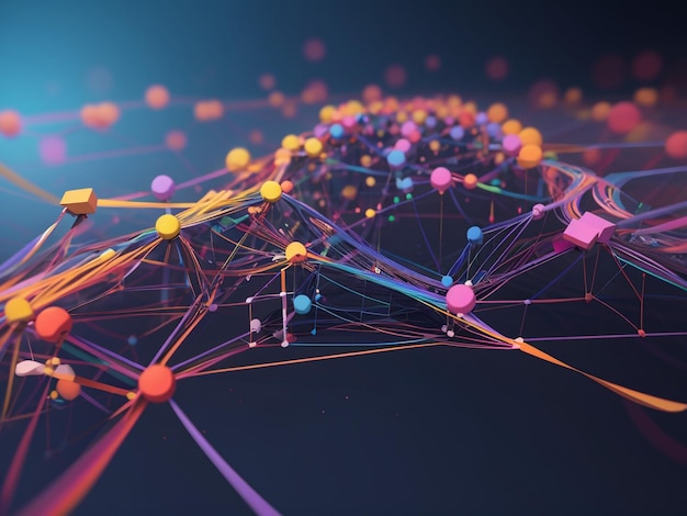 Premium AI Image | Virtual Network Visualization Mapping Digital Pathways Premium AI Image | Virtual Network Visualization Mapping Digital Pathways