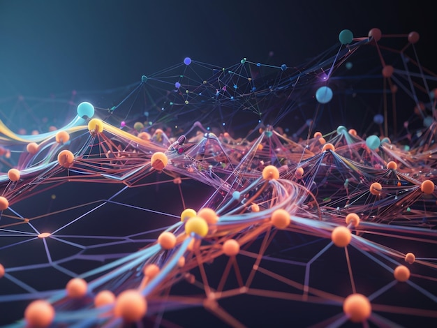 Premium AI Image | Virtual Network Visualization Mapping Digital Pathways Premium AI Image | Virtual Network Visualization Mapping Digital Pathways