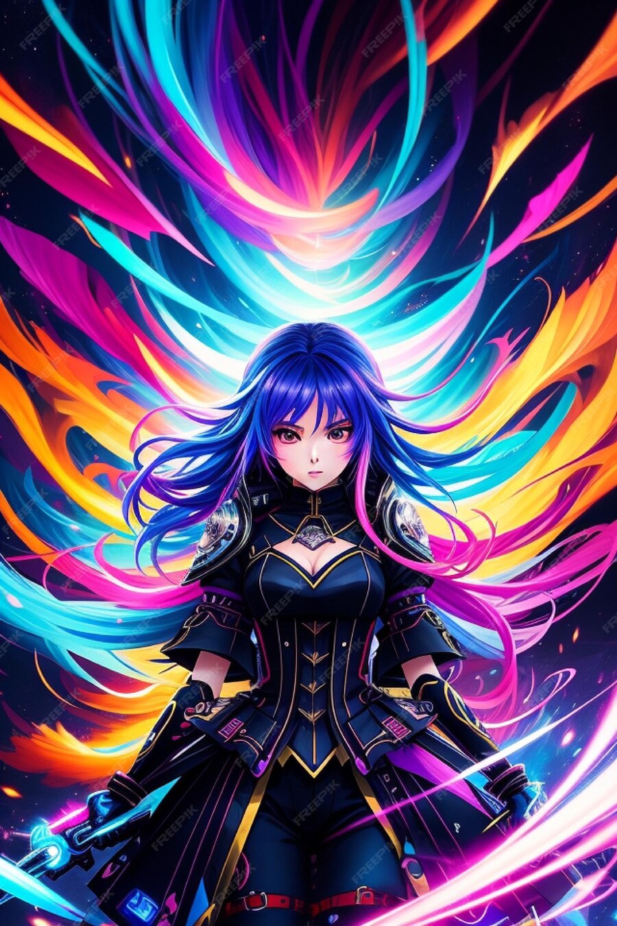 Premium AI Image | Virtual Vibrance A Digital Anime Girl Illustration Premium AI Image | Virtual Vibrance A Digital Anime Girl Illustration