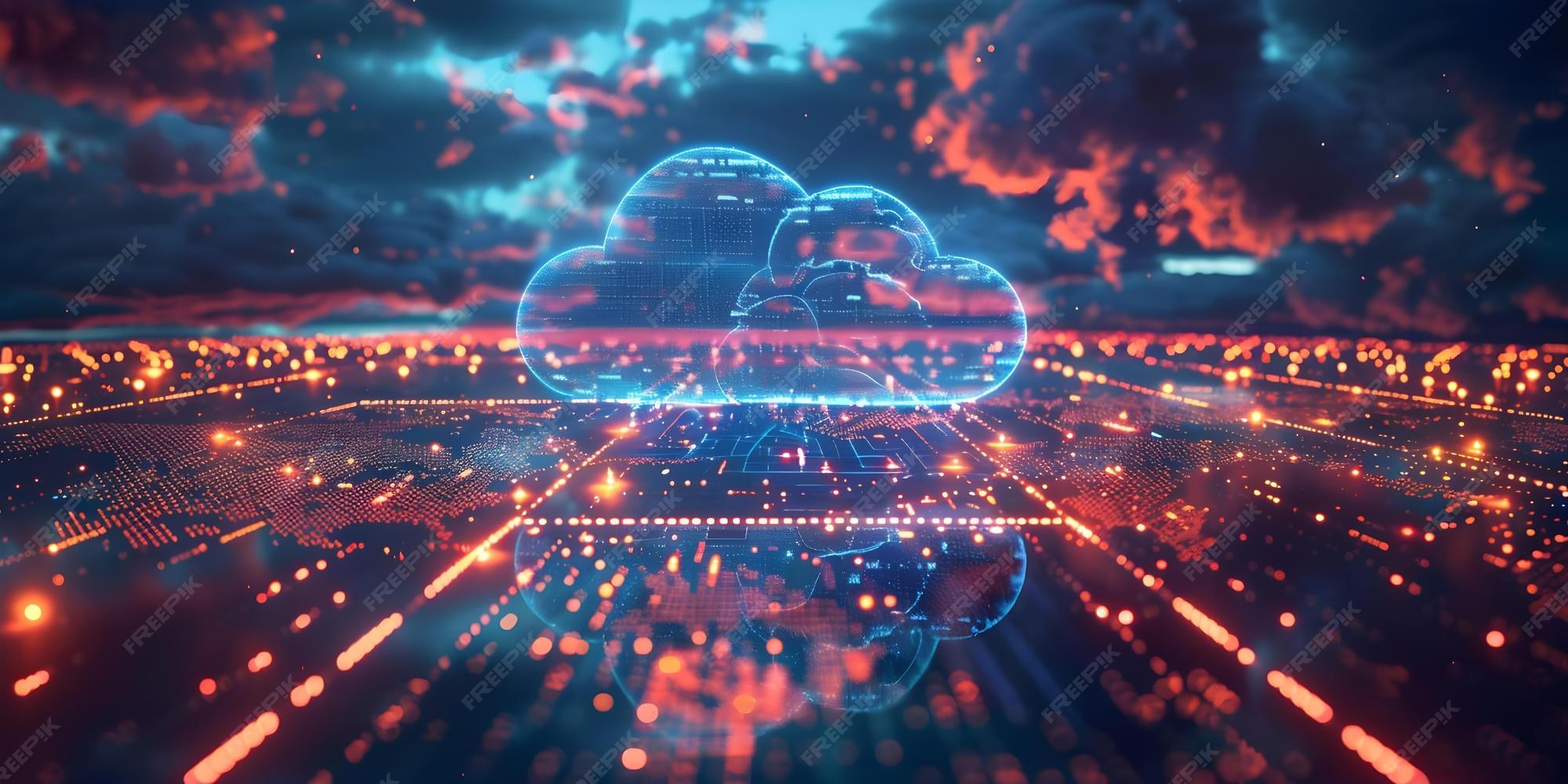 Premium Photo | Visual Representation of Global Data Transfer in Cloud Computing with Abstract ...