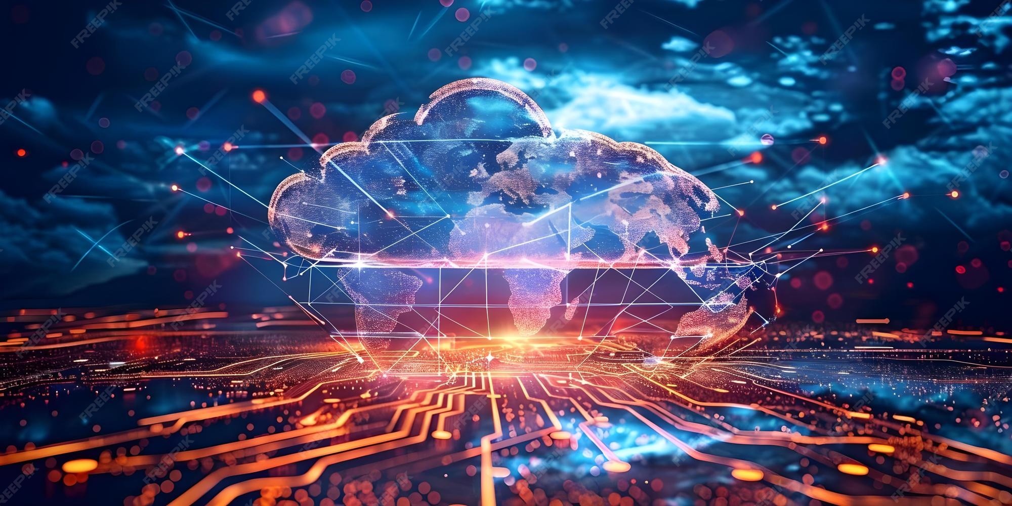 Premium Photo Visual Representation Of Global Data Transfer Through