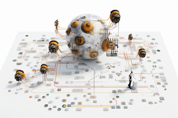 Premium AI Image | A Visual Representation of Machine Learning in Action Premium AI Image | A Visual Representation of Machine Learning in Action