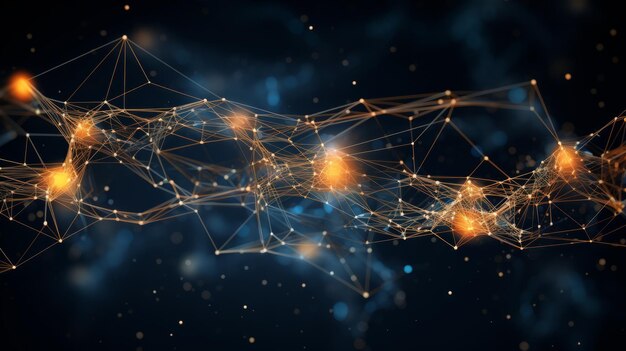 Premium AI Image | A visual representation of neural networks with interconnected nodes and ...