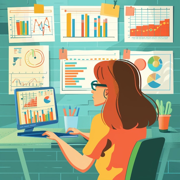 Premium Photo | A visual of a teacher using data analytics to track ... Premium Photo | A visual of a teacher using data analytics to track ...