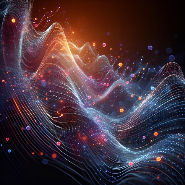 Premium Photo | Visualization of wave particle Premium Photo | Visualization of wave particle
